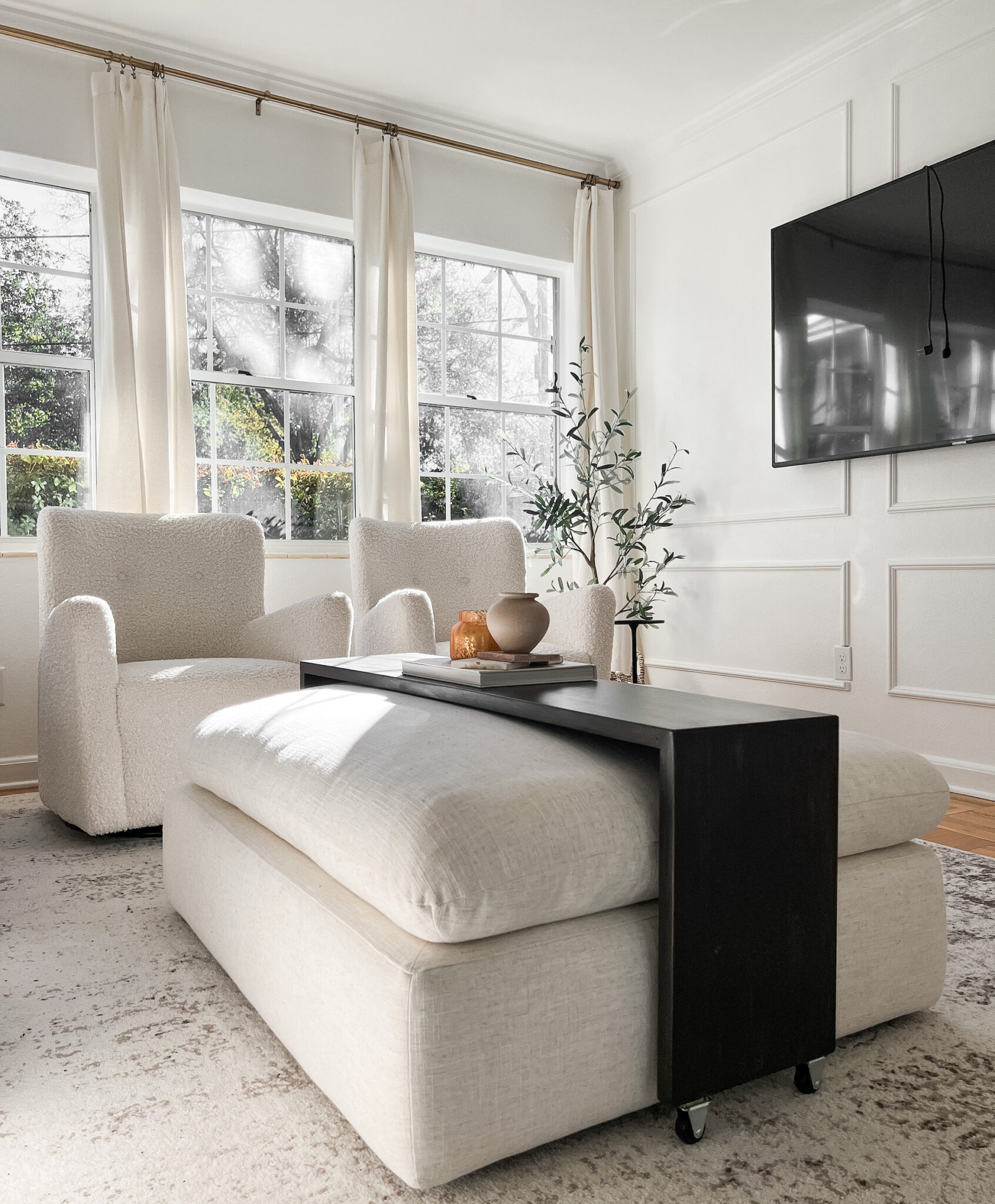 Rolling Ottoman Table - Home With Stefani