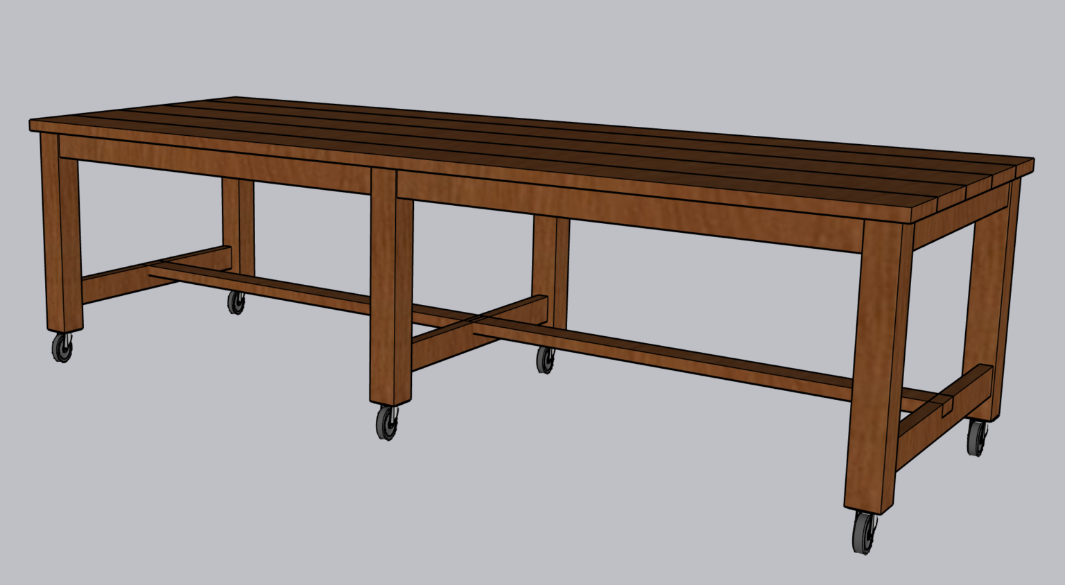 DIY Large Work Table | Free Plans! - Home With Stefani