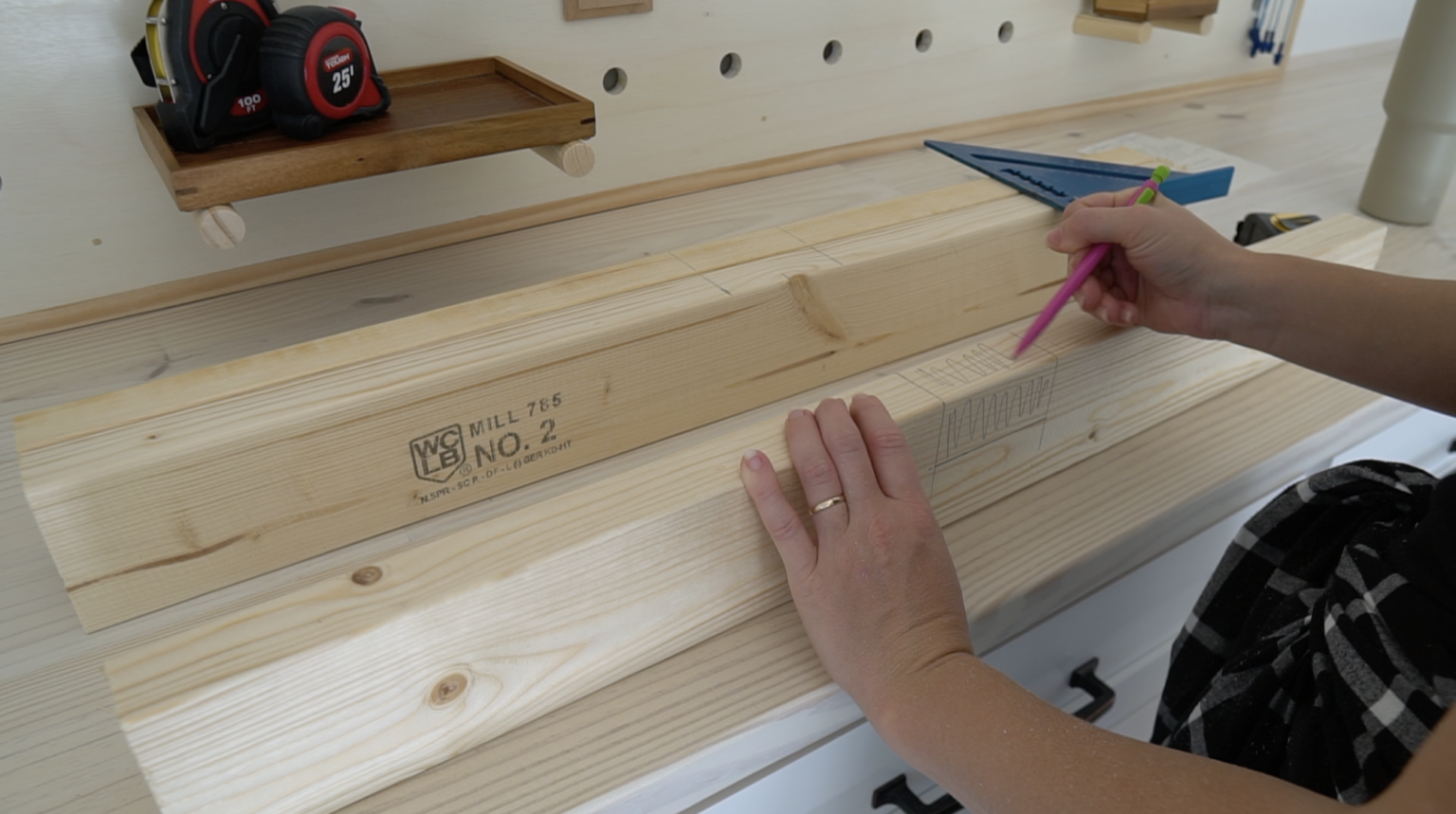 DIY Large Work Table | Free Plans! - Home With Stefani