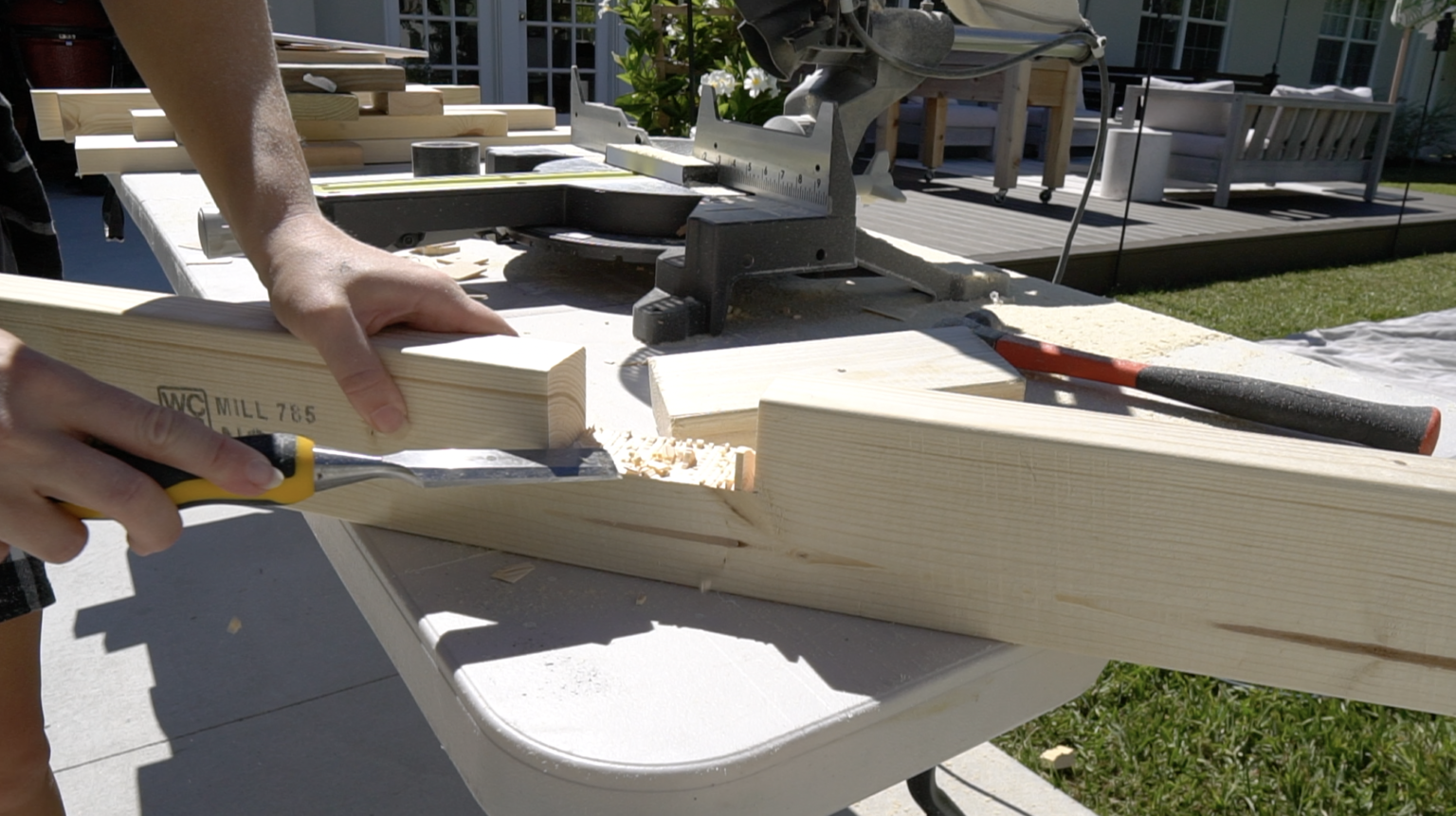 DIY Large Work Table | Free Plans! - Home With Stefani