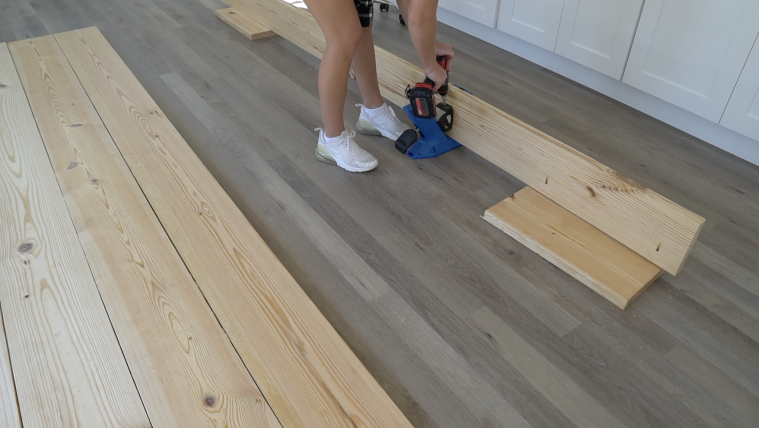 DIY Large Work Table | Free Plans! - Home With Stefani