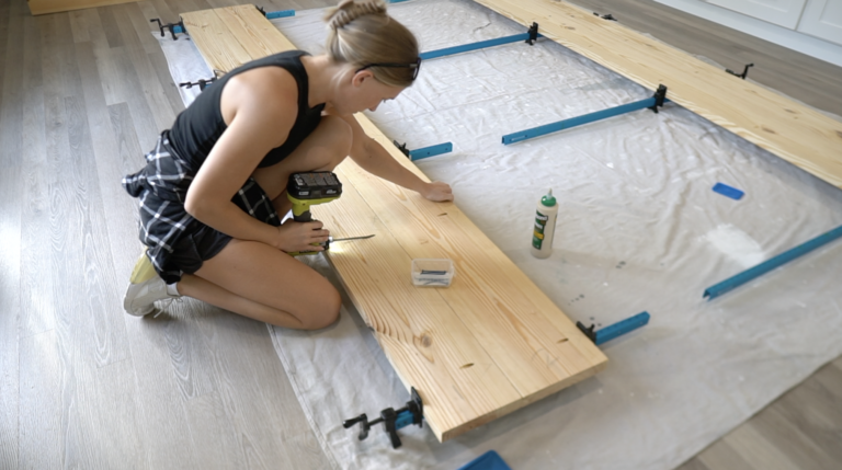 DIY Large Work Table | Free Plans! - Home With Stefani