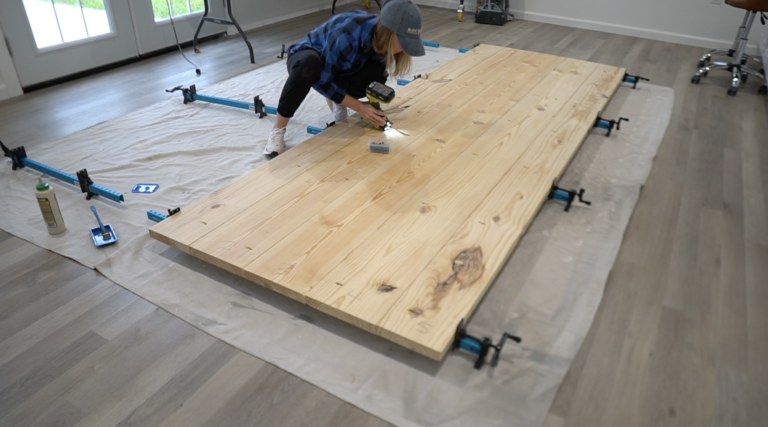DIY Large Work Table | Free Plans! - Home With Stefani