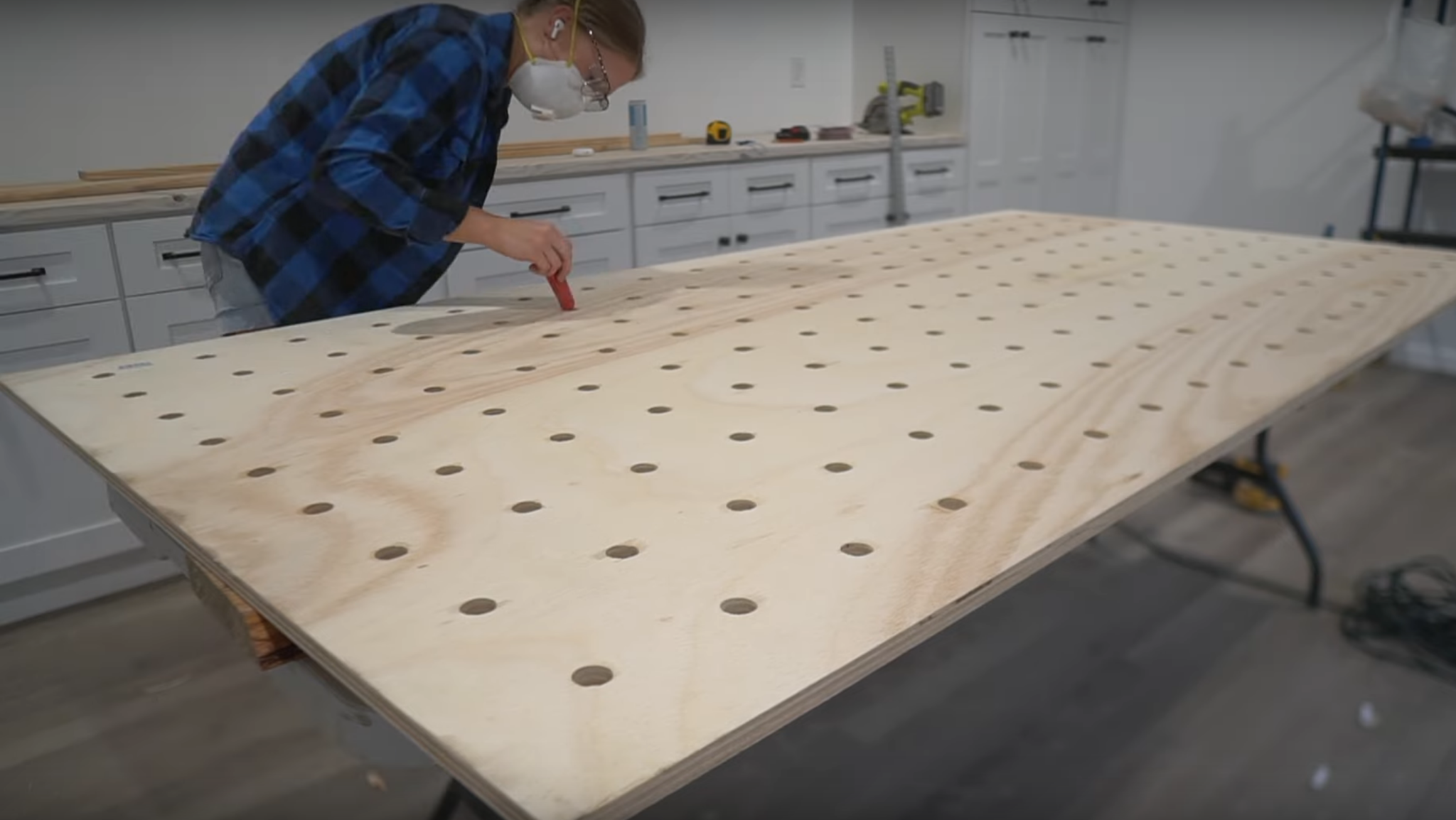 DIY Giant Custom Pegboard - Home With Stefani